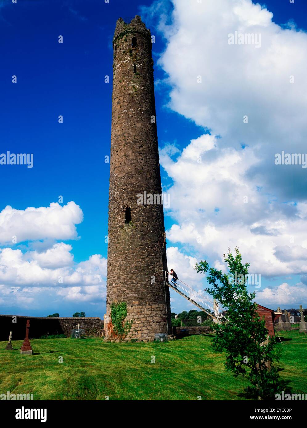 Round Tower, Co Kildare, Ireland Stock Photo - Alamy
