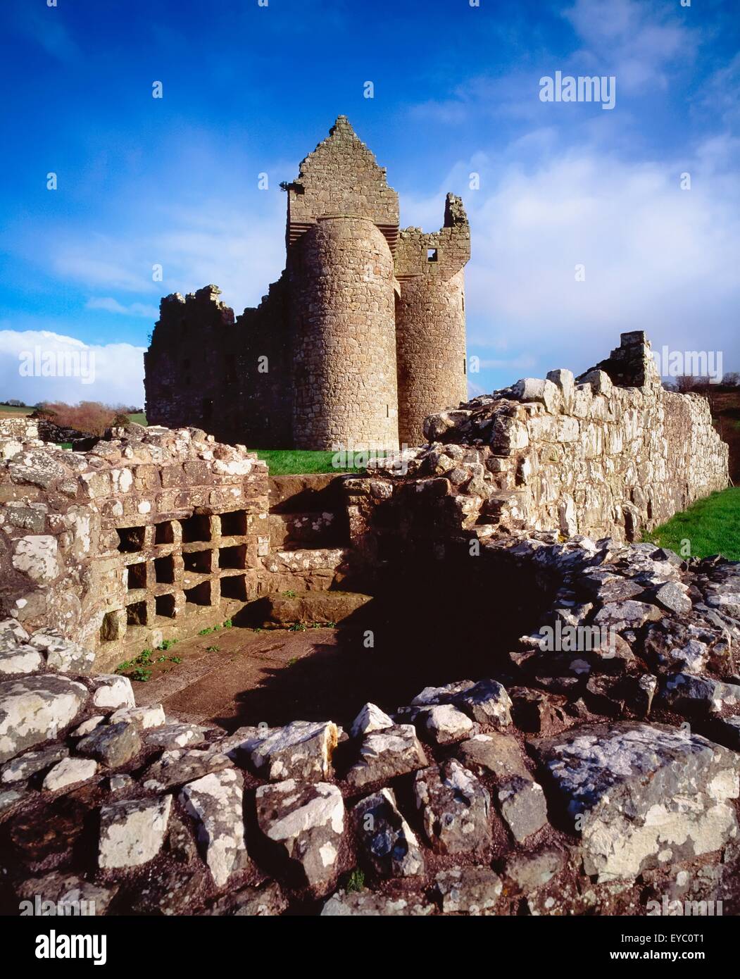 Castles, Monea Castles, Fermanagh Stock Photo - Alamy