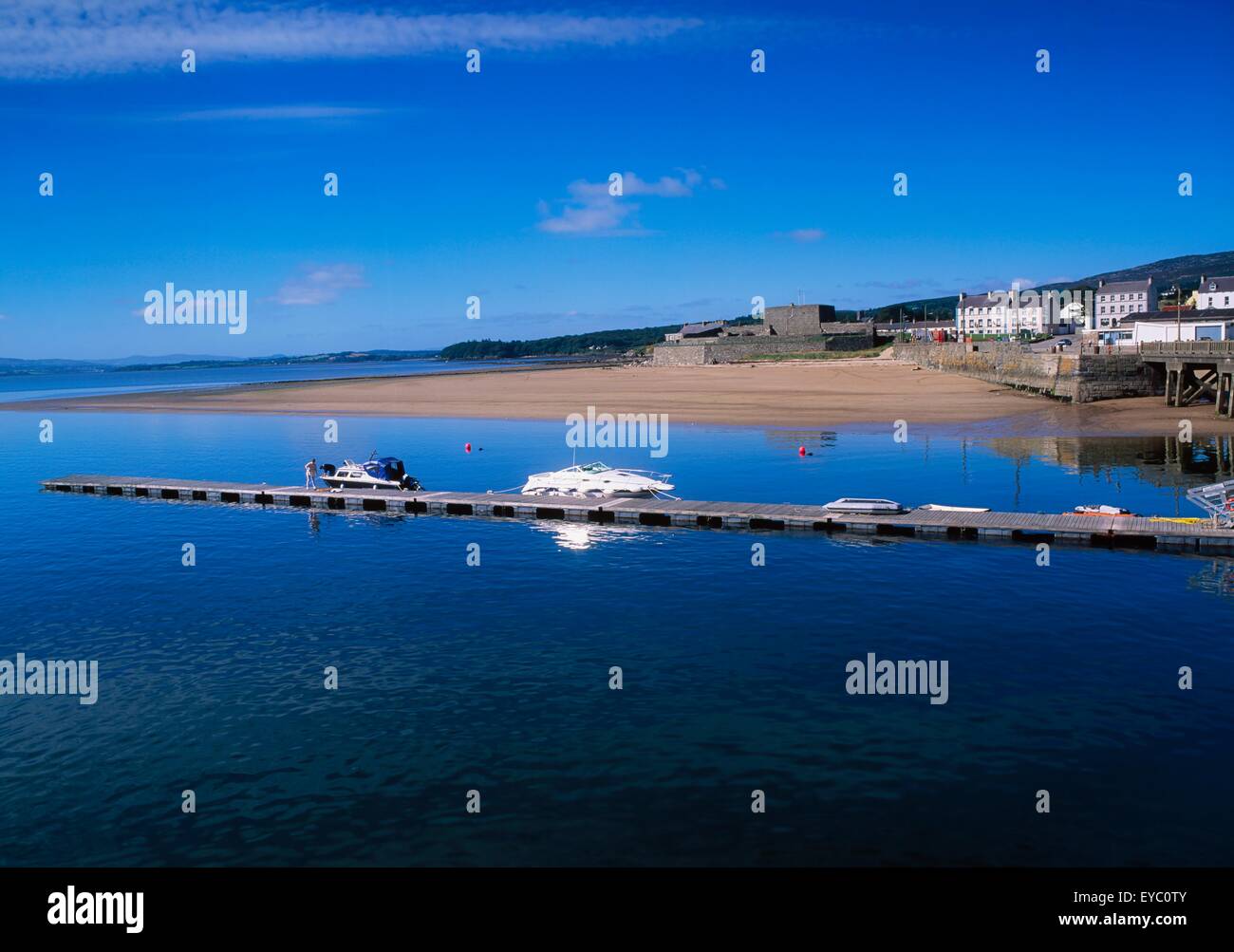 Rathmullan, Co Donegal, Ireland; Floating Jetty With A Battery In The ...