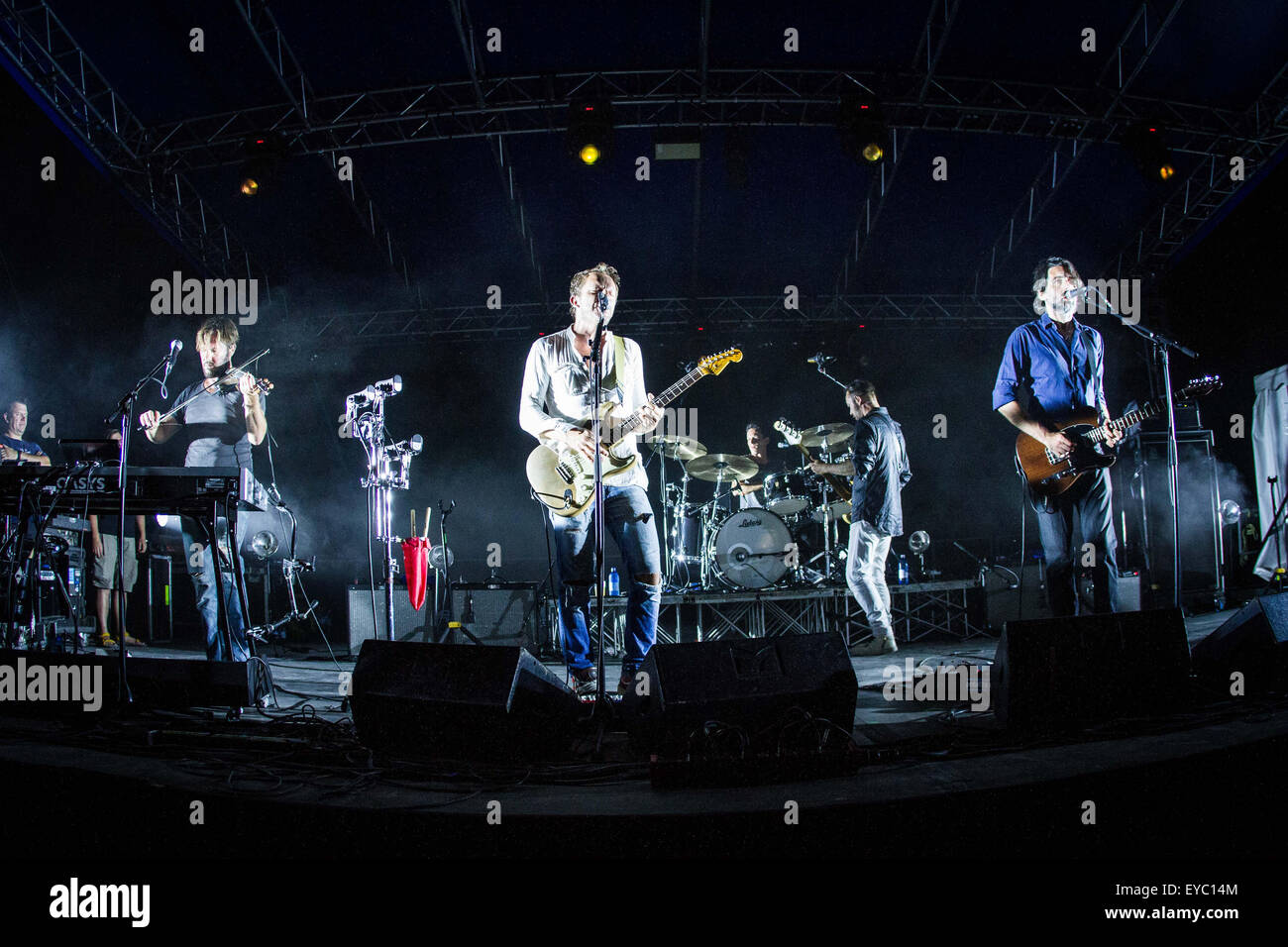 Milan, Italy. 26th July, 2015. The Belgian-Indie rock band dEUS ...