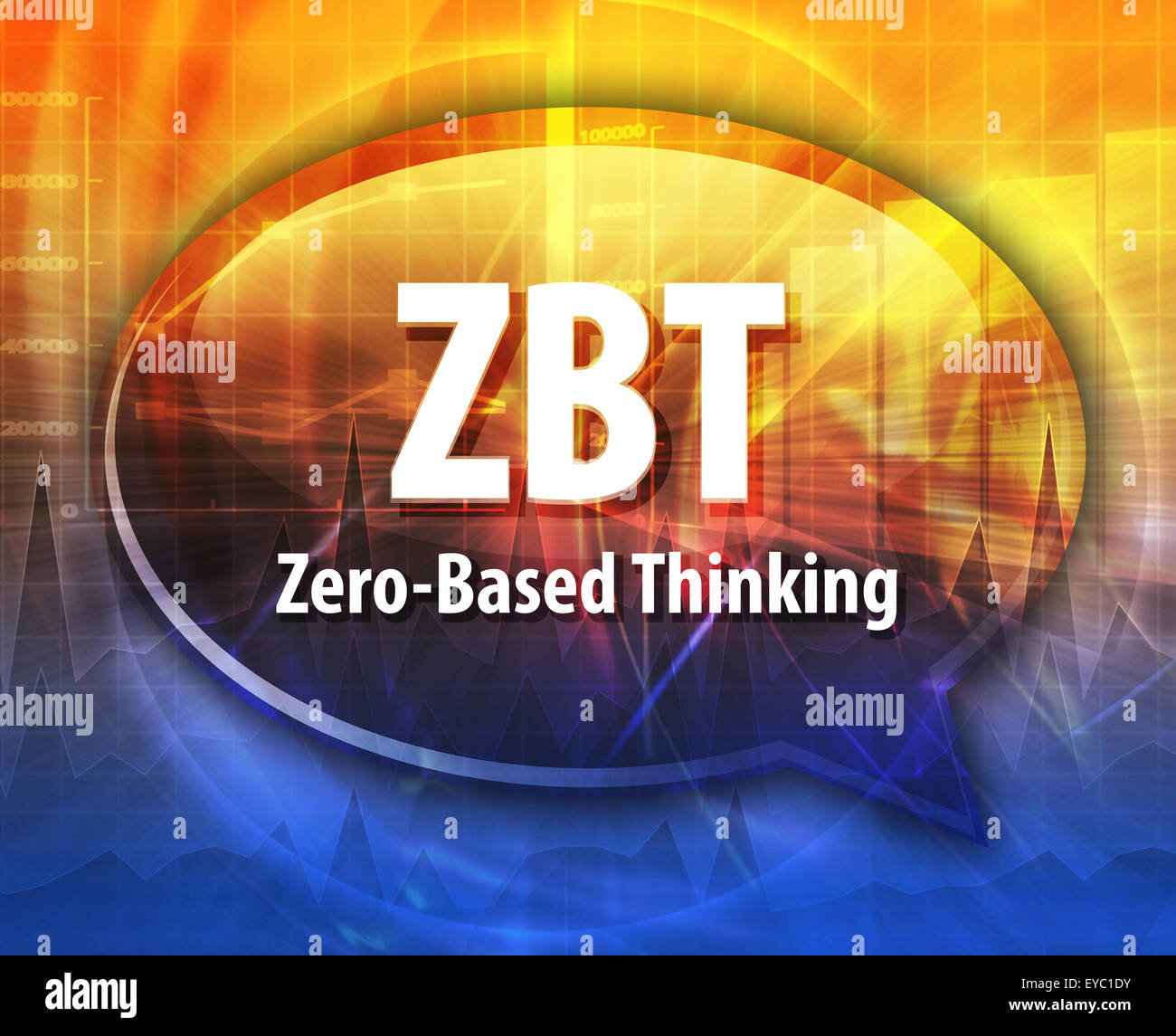 word speech bubble illustration of business acronym term ZBT Zero-Based ...