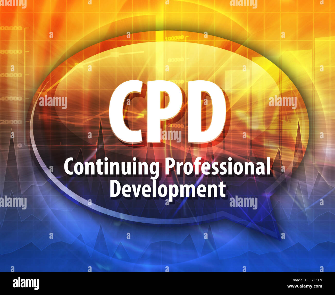 word speech bubble illustration of business acronym term CPD Continuing ...