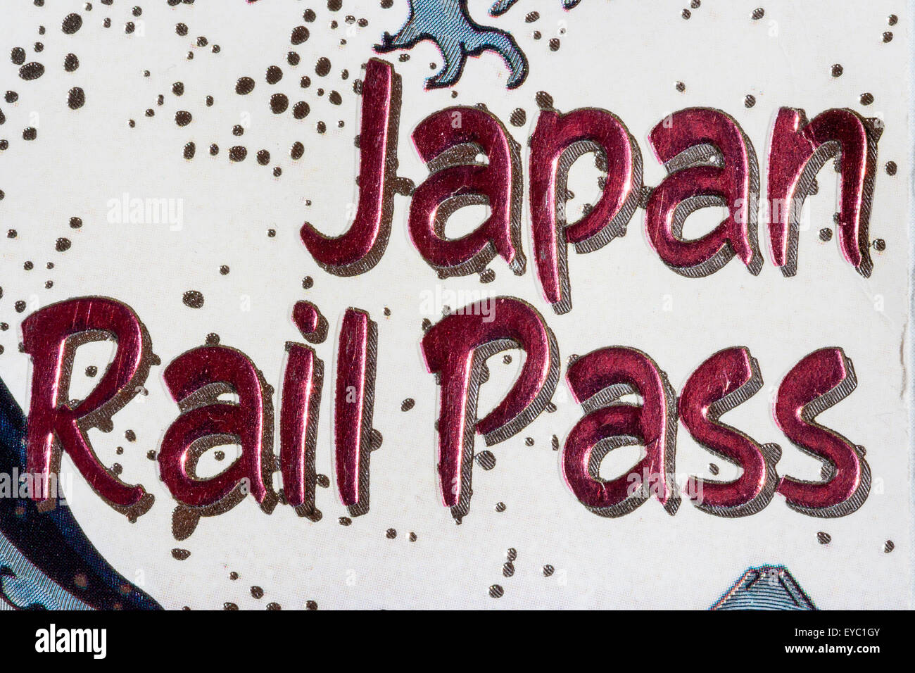 Japan rail pass logo on front cover. Used up to 2010. Purple lettering ...