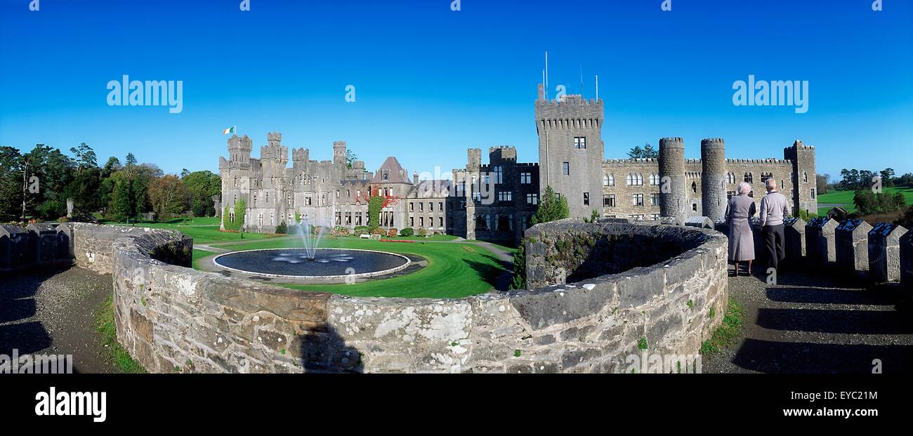 People outside of a hotel in a 13th century castle hi-res stock ...