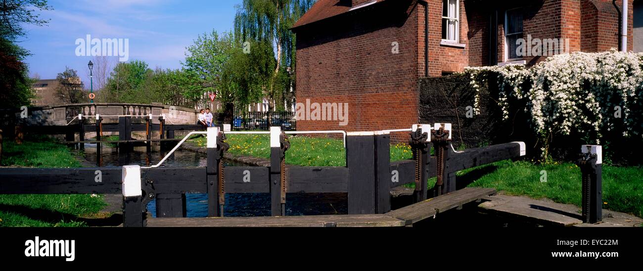 Grand Canal, Dublin, Co Dublin, Ireland; View Of The Grand Canal Stock ...