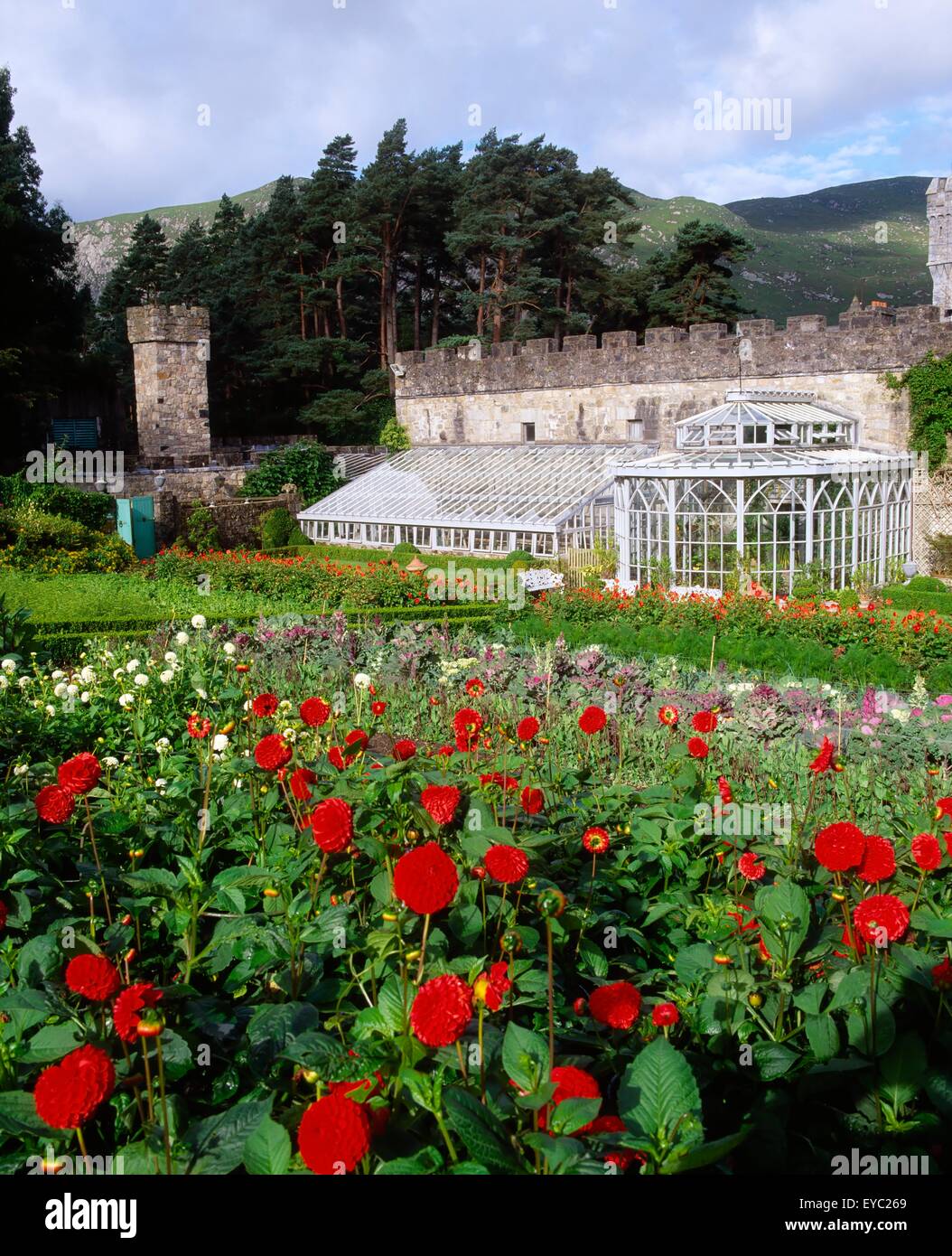 The Walled Potager & Orangerie, Glenveagh, Co Donegal, Ireland Stock ...