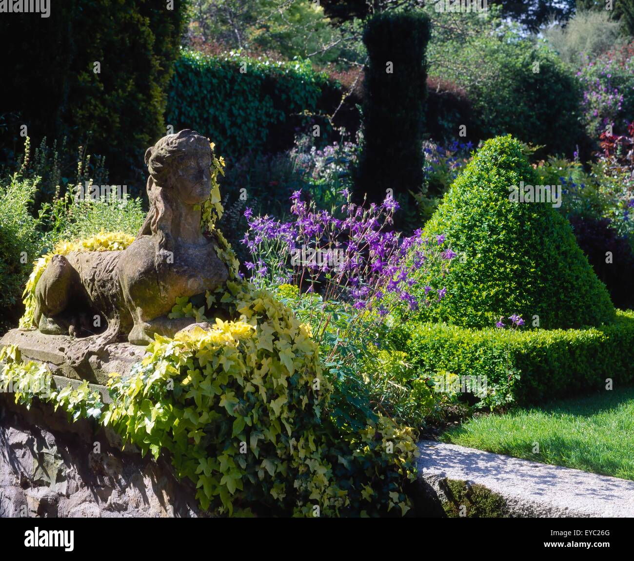Dillon Garden, Sandford Road, Dublin, Ireland; Sphinx Sculpture And ...