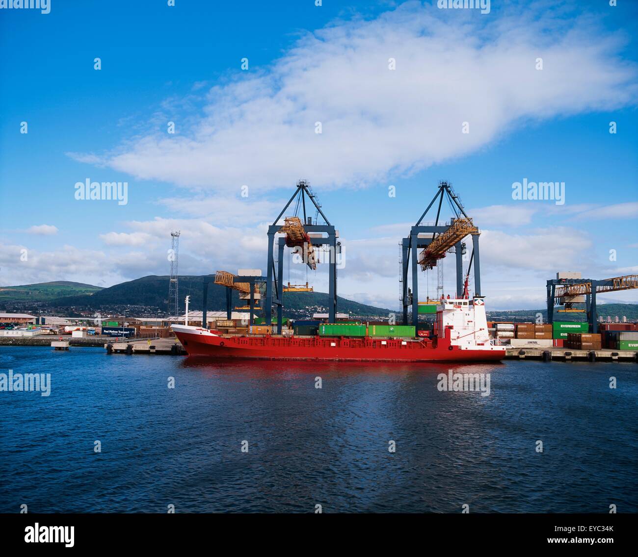 Container Docks, Belfast Port, Co Antrim, Ireland Stock Photo - Alamy