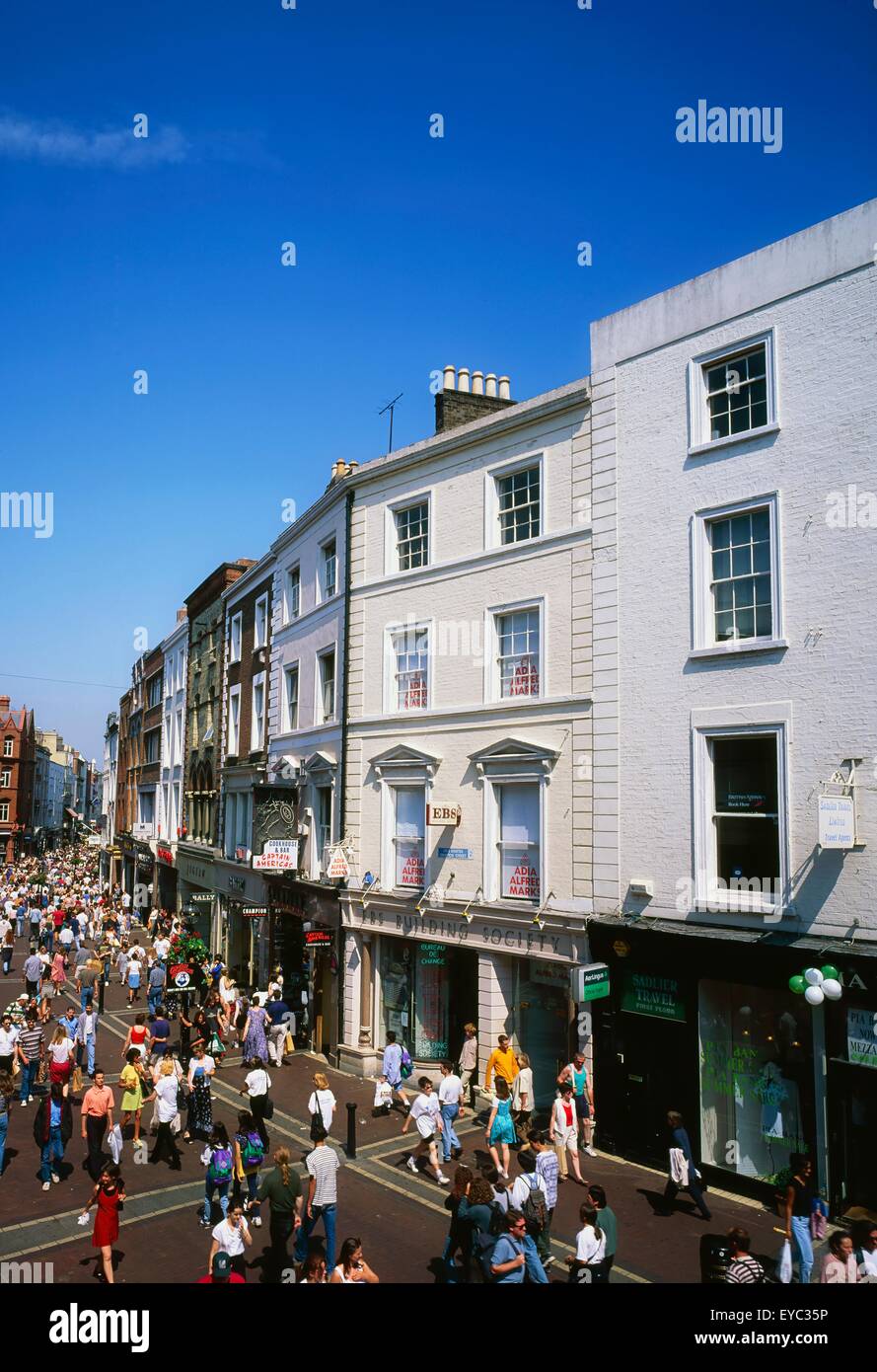 Grafton Street, Dublin, Co Dublin, Ireland; Crowded Street In Dublin ...