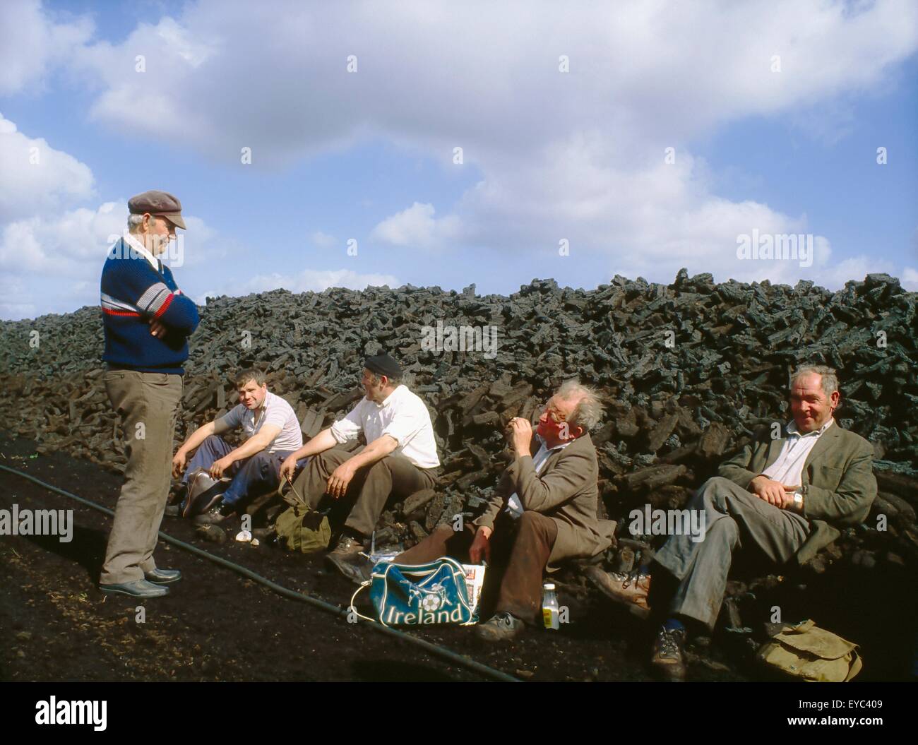 Co Galway, Ireland; Traditional Turf Production Stock Photo - Alamy