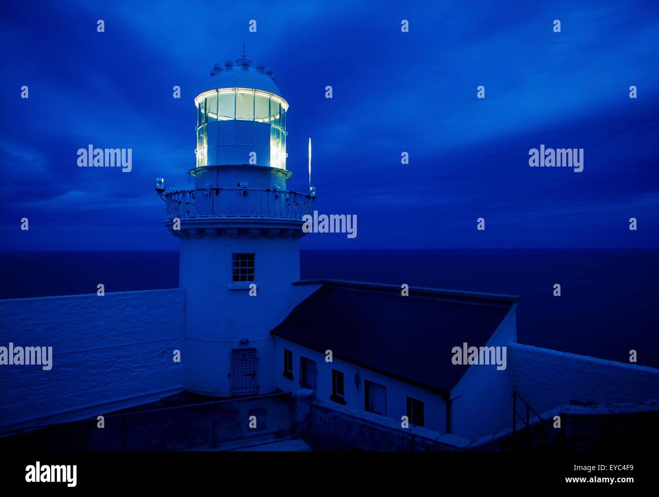 Wicklow Head, County Wicklow, Ireland; Lighthouse Beacon At Night Stock ... Wicklow Head, County Wicklow, Ireland; Lighthouse Beacon At Night Stock ...