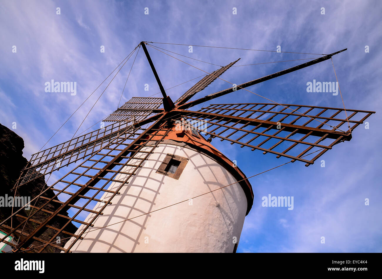 Vintage Wind Mill Stock Photo - Alamy