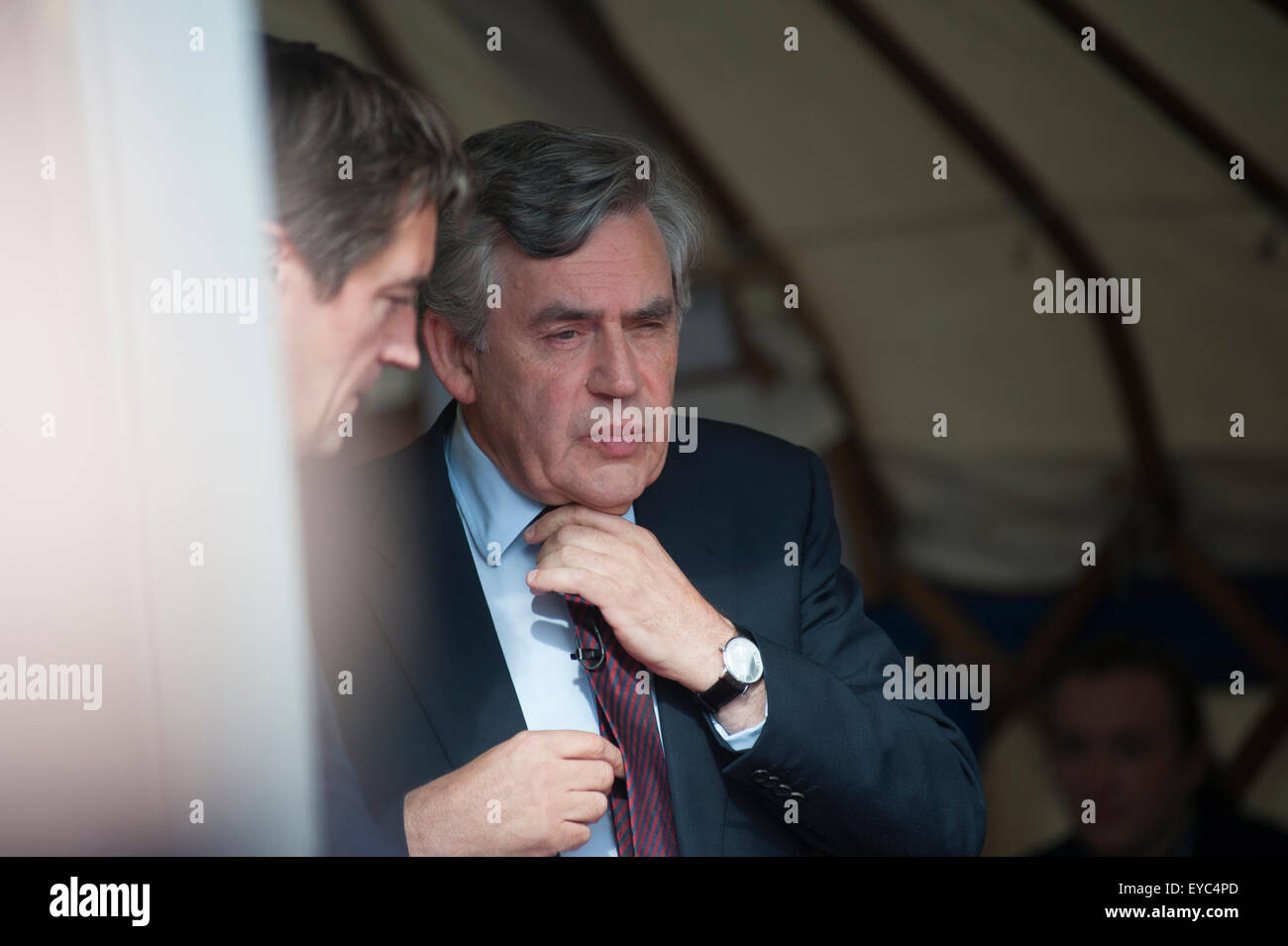 Former British Prime Minister, Gordon Brown, appearing at the Edinburgh ...