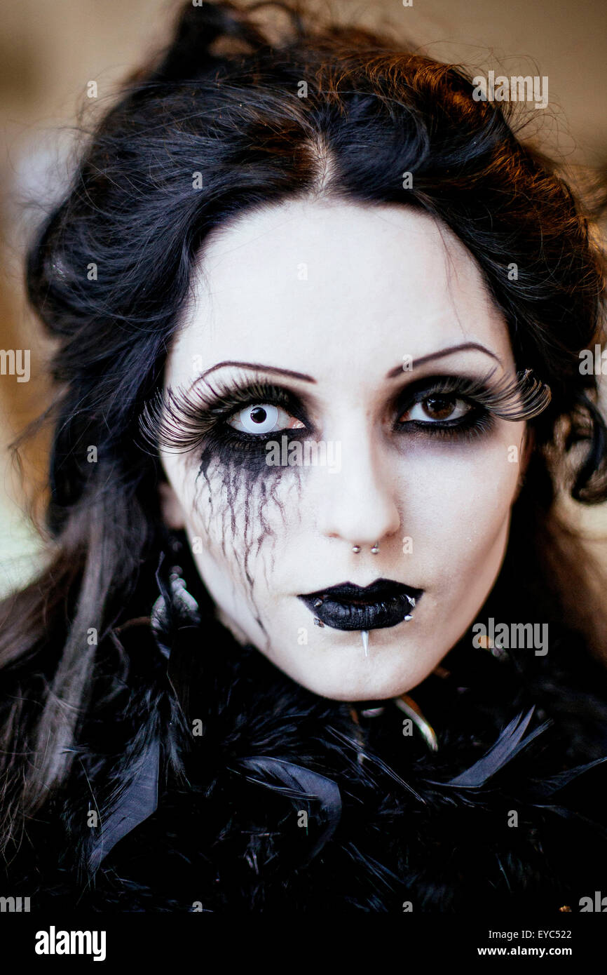 July 25, 2015. - Festival goer pose for the camera during the XI. Amphi ...