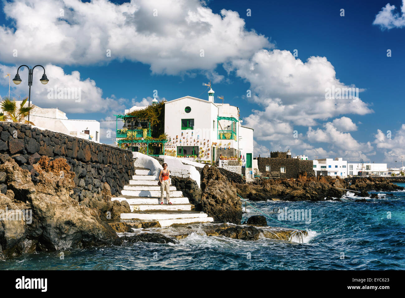 Village view. Punta Mujeres, Haria. Lanzarote, Canary Islands, Spain ...