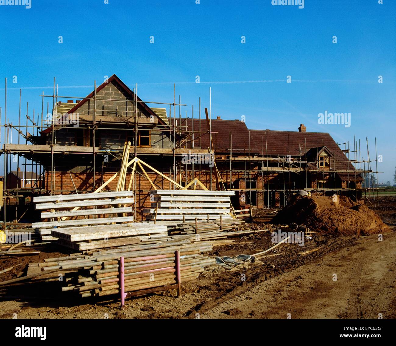 Construction Of A Modern House; Housing Construction Stock Photo - Alamy