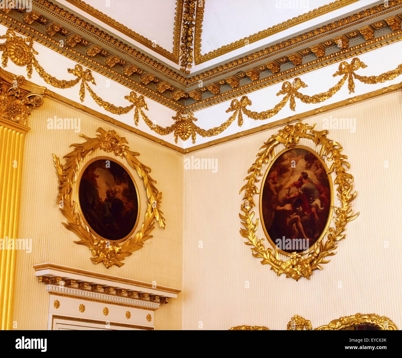 The Throne Room,, Dublin, Dublin Co, Ireland; Roundel By 18Th Century ...