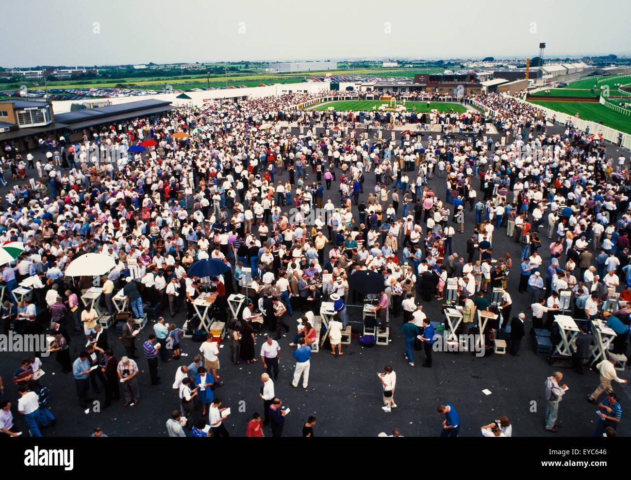 County Galway, Ireland; Crowd At Galway Races Stock Photo - Alamy