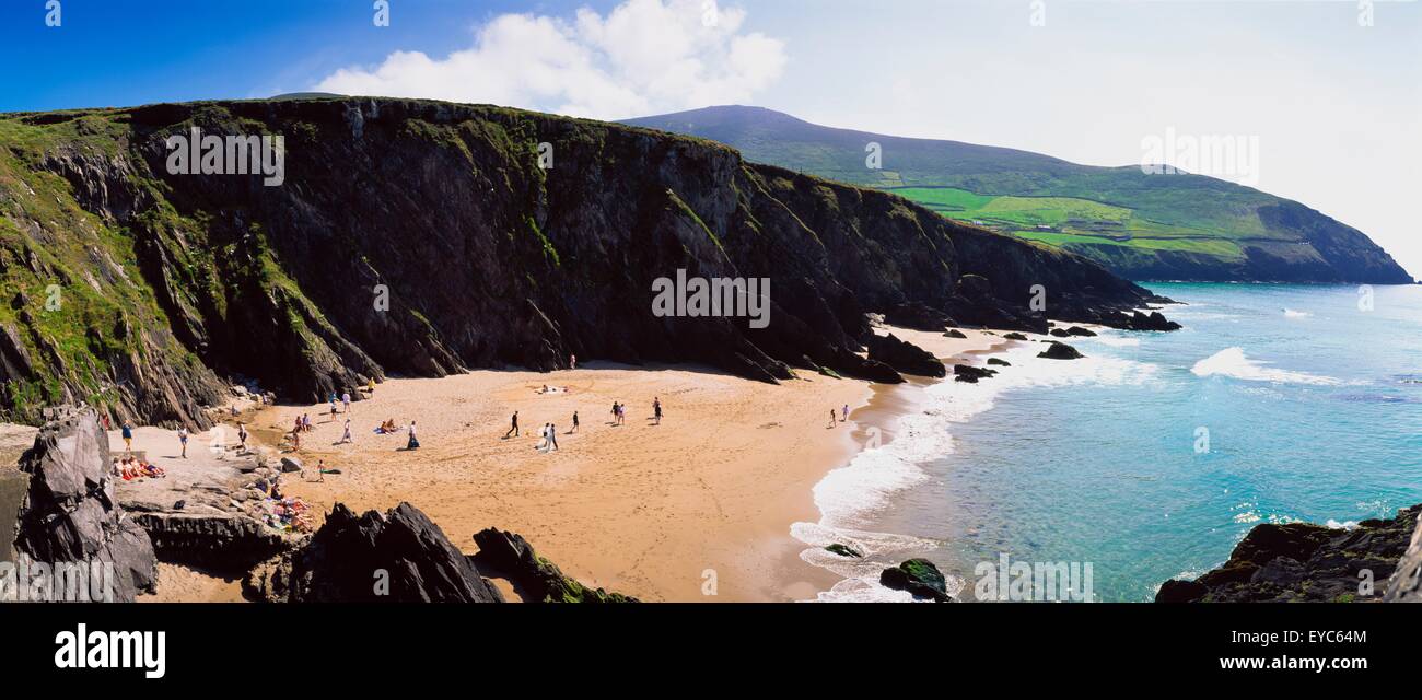 Coumeenoole Beach, Dingle Peninsula, County Kerry, Ireland; Aerial Of ... Coumeenoole Beach, Dingle Peninsula, County Kerry, Ireland; Aerial Of ...