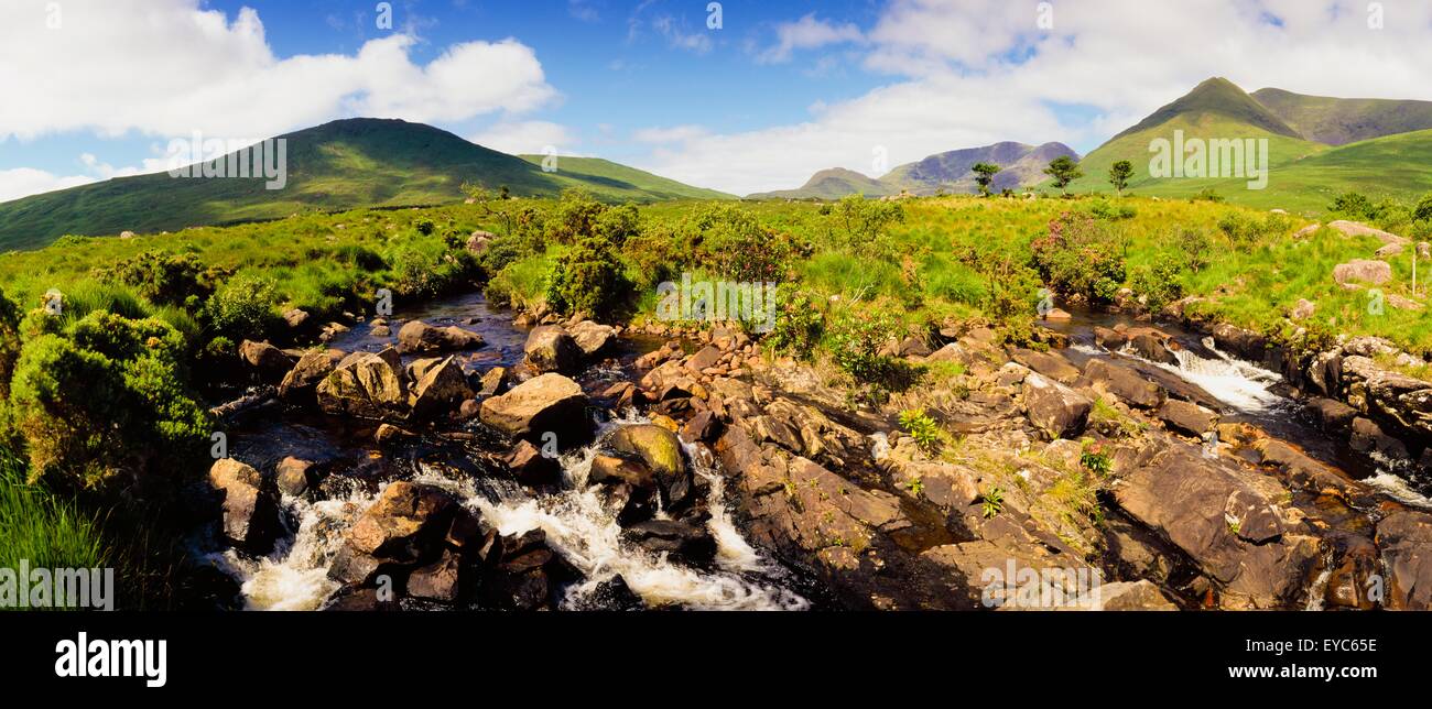 Mweelrea Mountains, Delphi Valley, County Mayo, Ireland; Mountain Range ...
