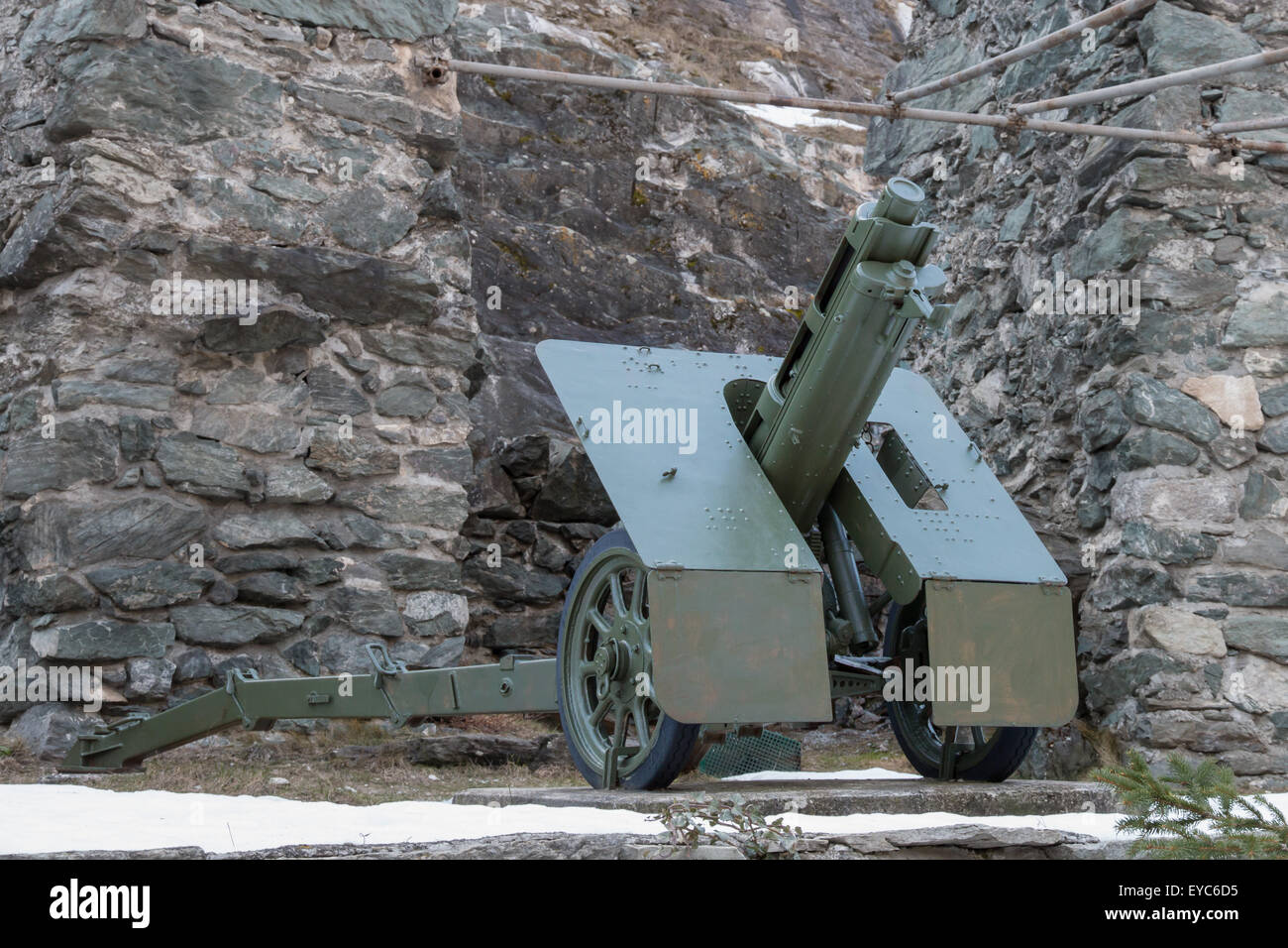 Italian wheeled howitzer 75/18 model 35 used in second world war made ...