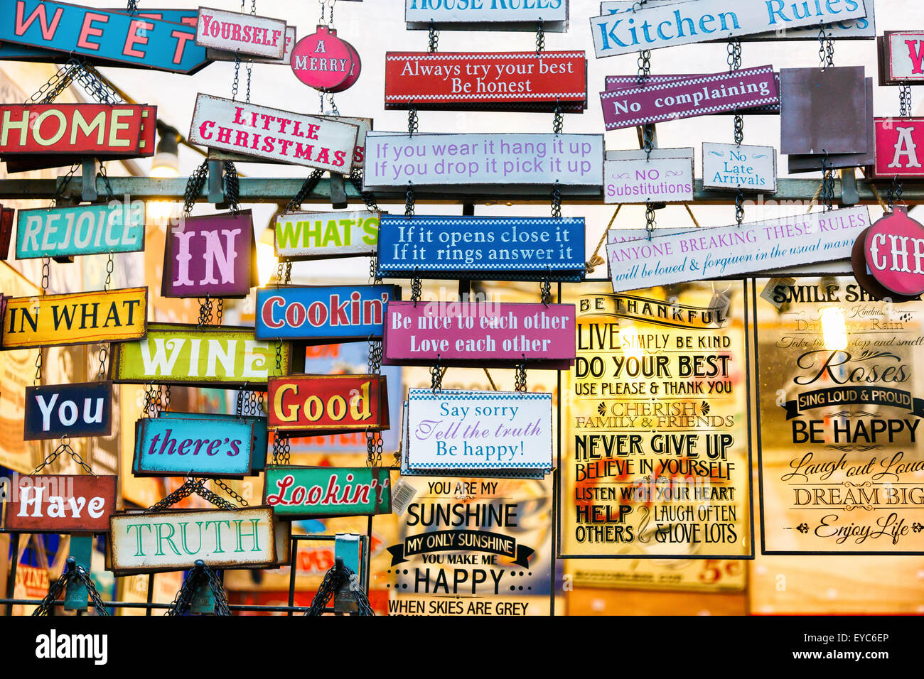 Signs. Portobello Road Market. London, England, United Kingdom, Europe ...