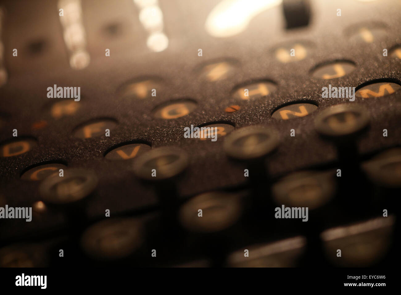 The Enigma machine. German encryption machine in World War II Stock ...