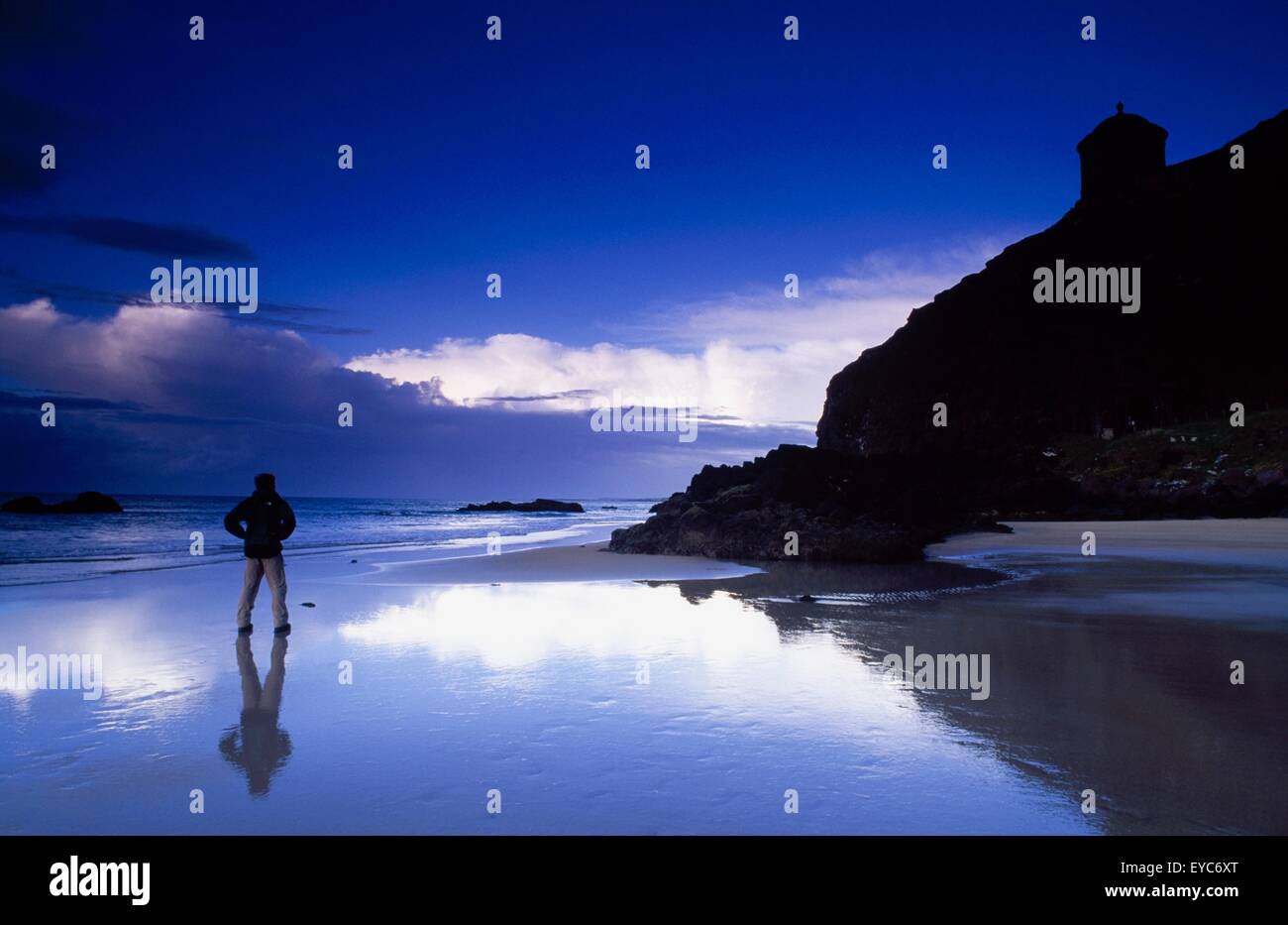 Downhill Strand And Mussenden Temple, Castlerock, County Derry, Ireland ...