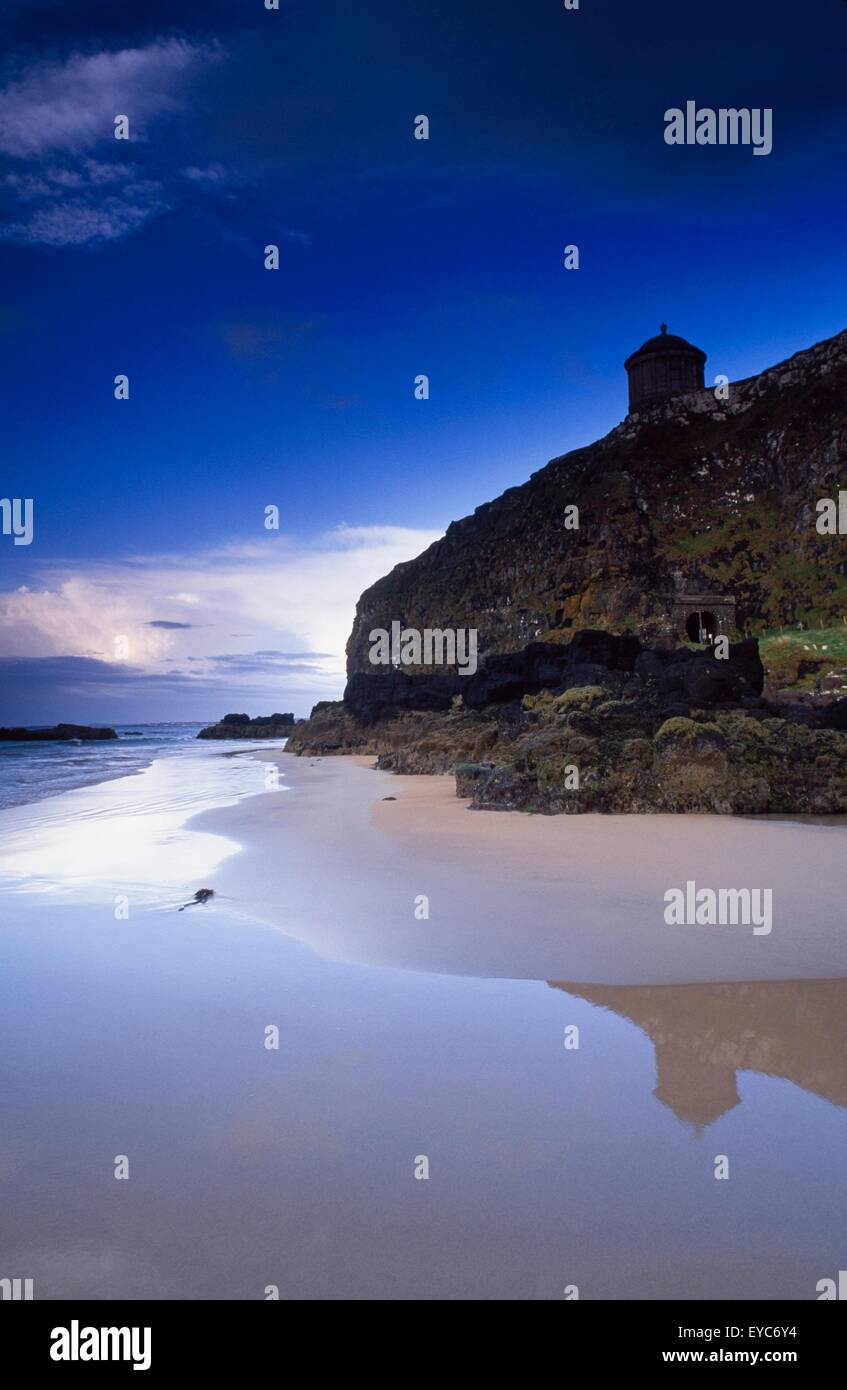 Downhill Strand And Mussenden Temple, Castlerock, County Derry, Ireland ...