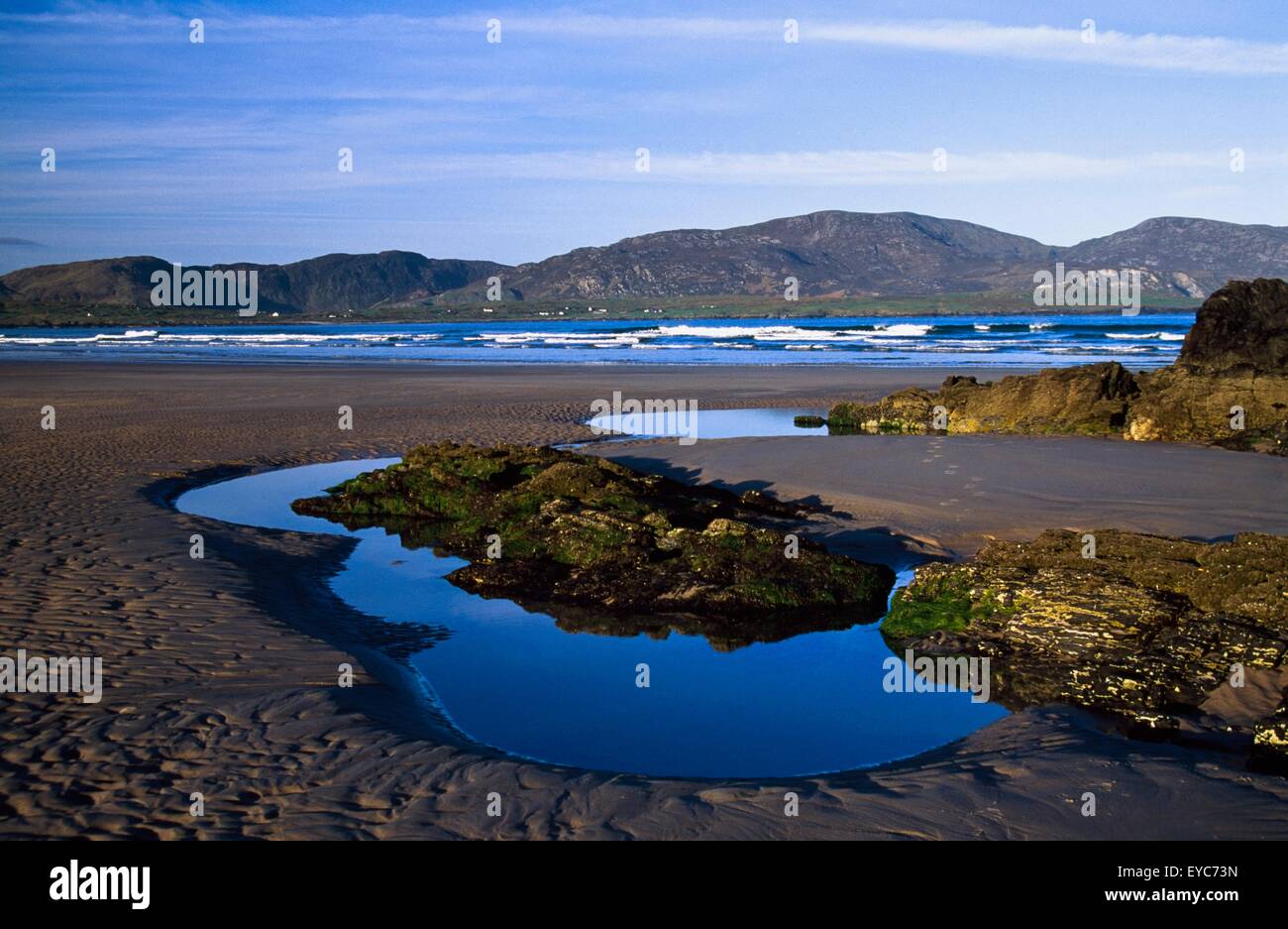 Rock Pool, Tramore Strand, Rosbeg, County Donegal, Ireland Stock Photo ...