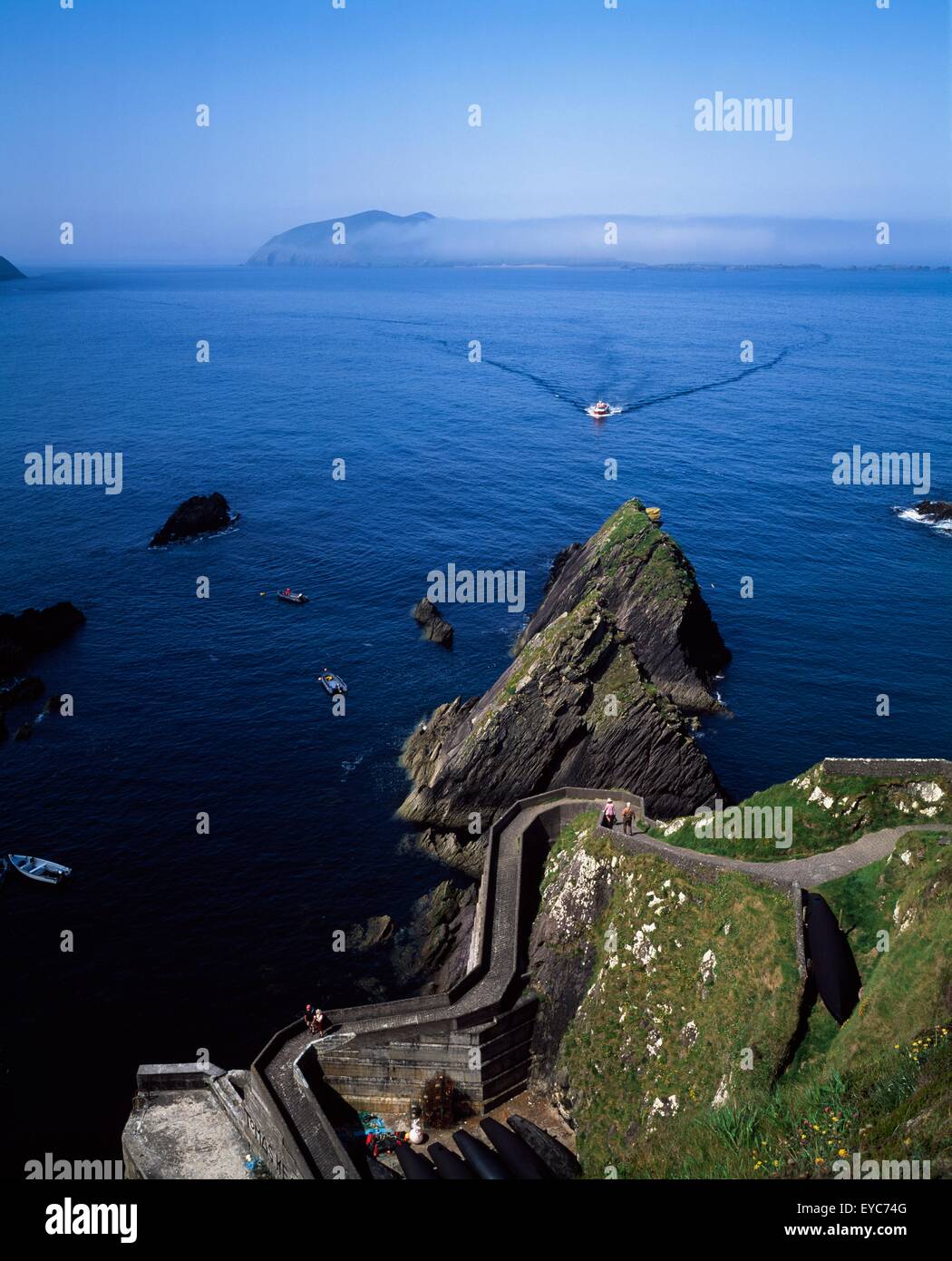 Dunquin Harbour With Great Blasket Island, Dingle Peninsula, County ...