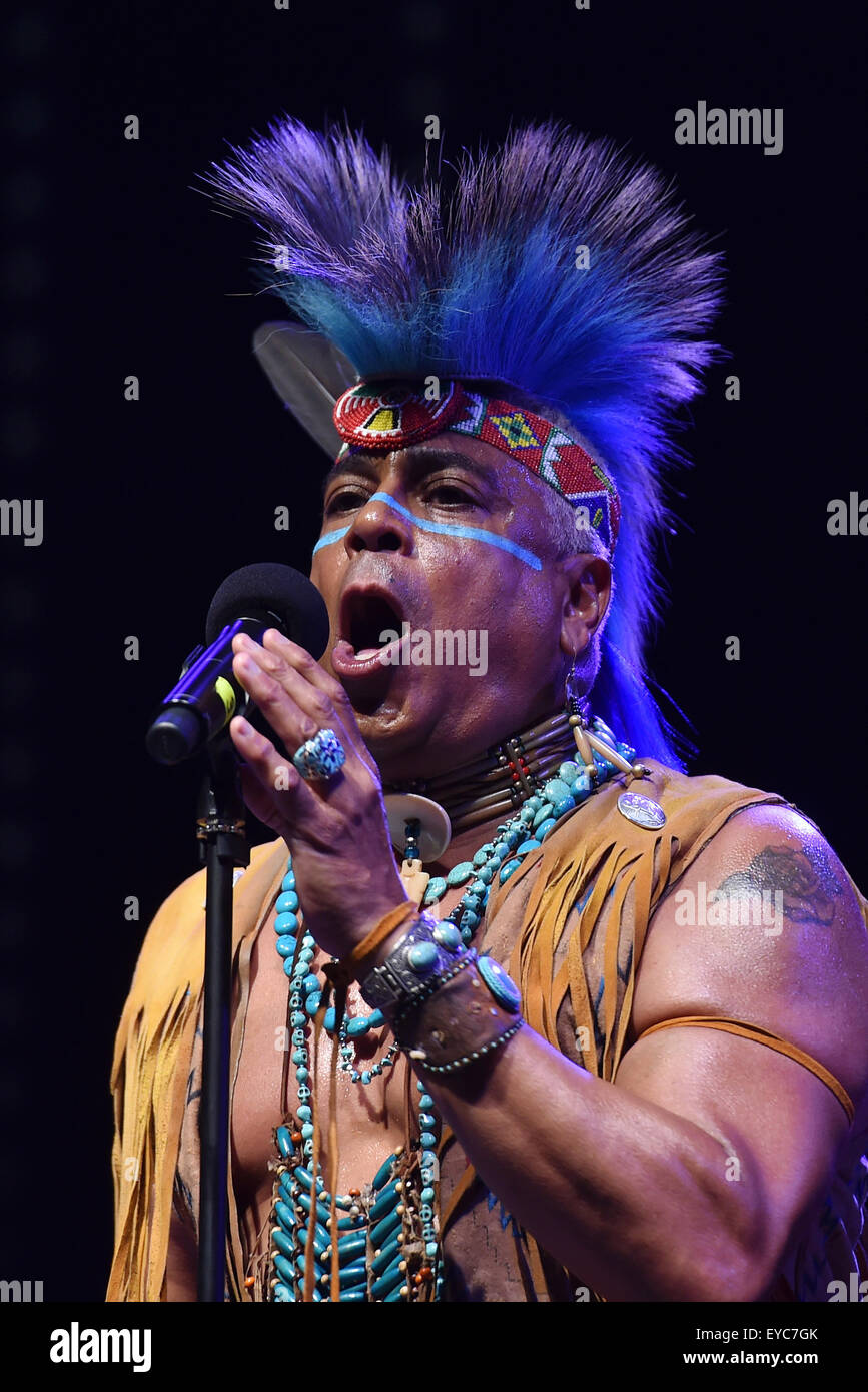 Liberec, Czech Republic. 24th July, 2015. Felipe Rose of US band ...