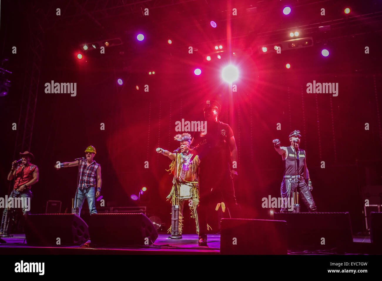 Liberec, Czech Republic. 24th July, 2015. US band Village People ...