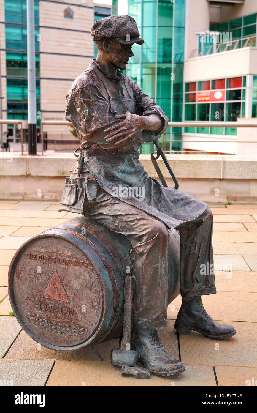 Belfast, County Antrim, Ireland; Statue Of Brewer Stock Photo - Alamy