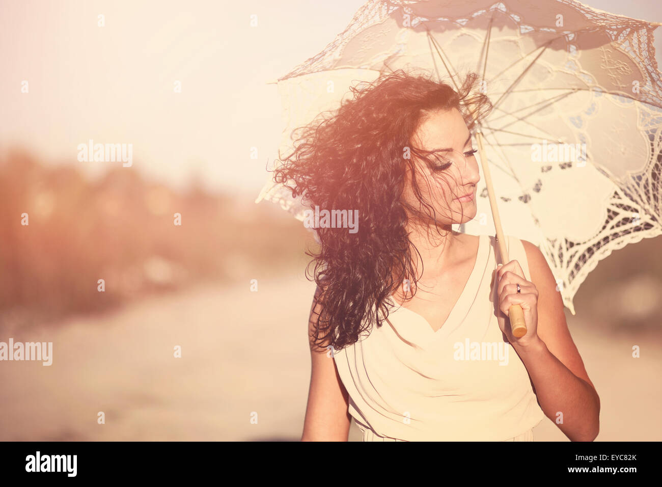 Windy day umbrella hi-res stock photography and images - Alamy
