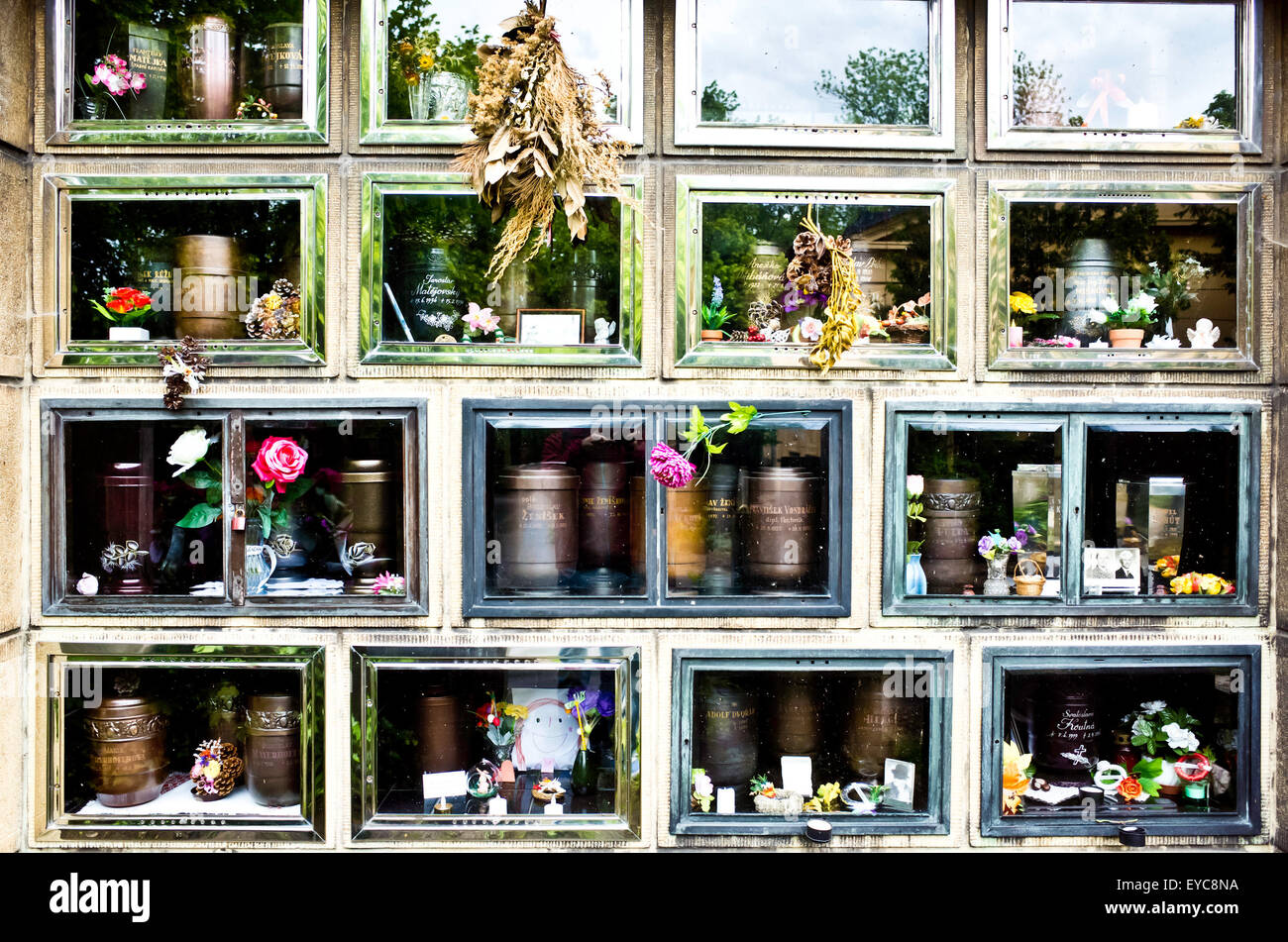 Columbarium in a cemetery Stock Photo - Alamy