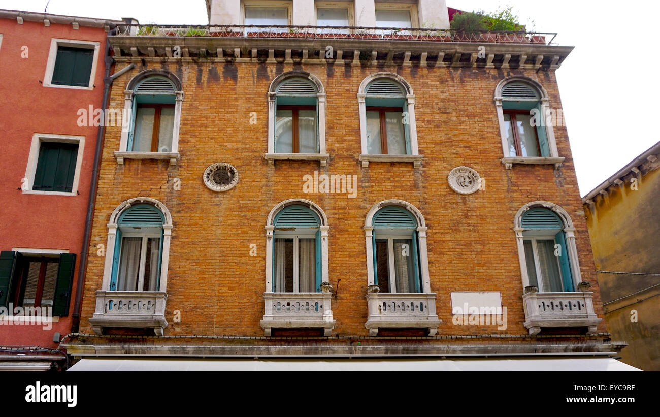 ancient architecture brick material in Venice, Italy Stock Photo - Alamy