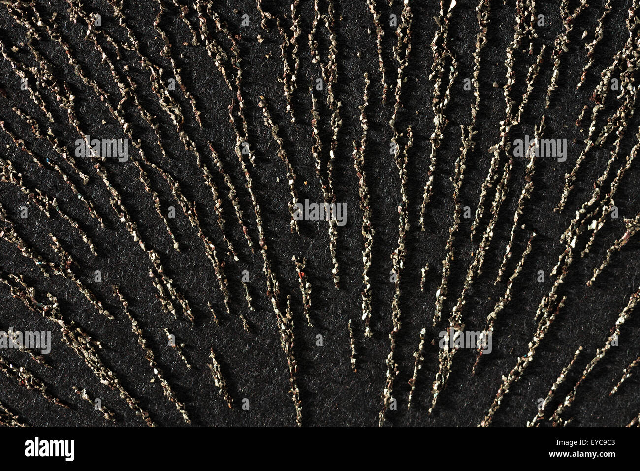 Attraction and repulsion iron metal particles align up along the ...