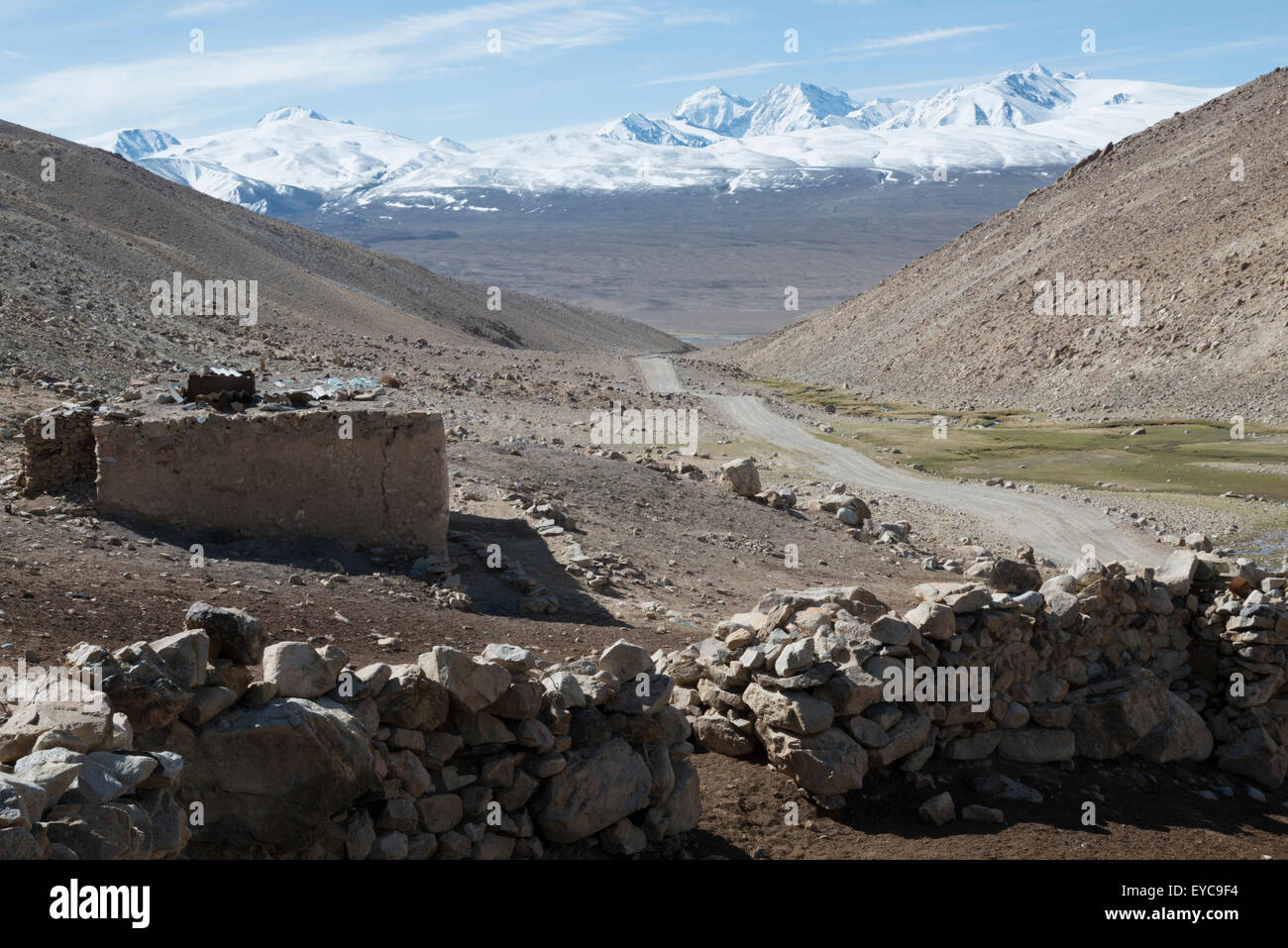 The road into the Wakhan valley. Pamir region.Tajikistan. Central Asia ...