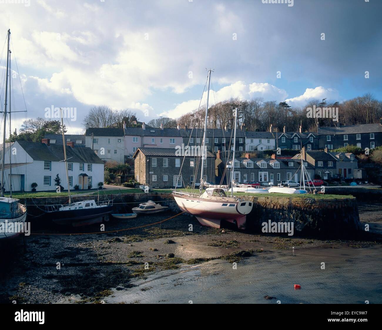 Strangford, Co Down, Northern Ireland; Boat In Foreshore Of Stranford ...