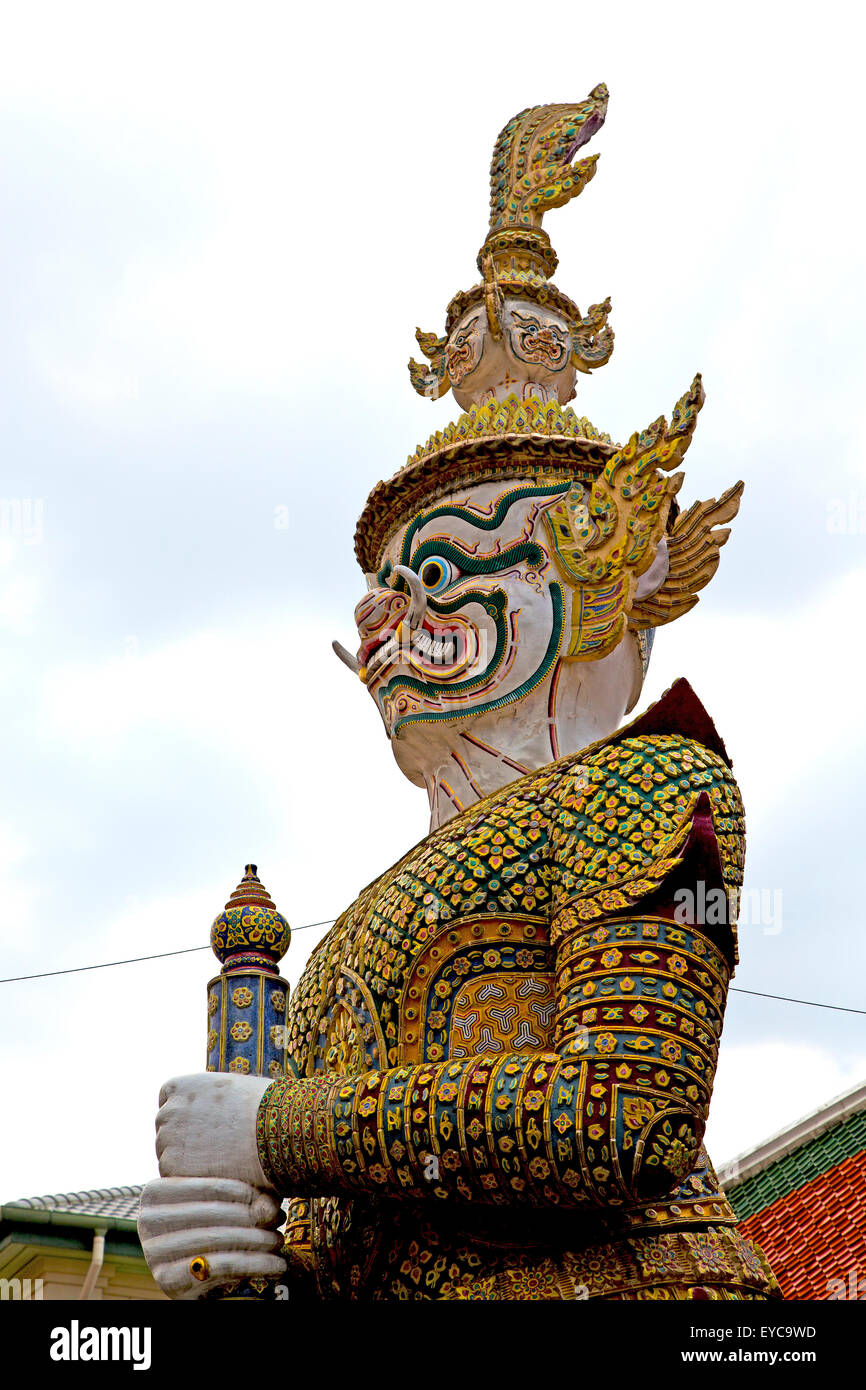 demon in the temple bangkok asia thailand abstract cross colors step ...