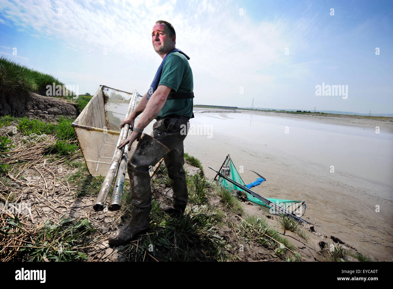 Environment Agency Bailiff Richard Dearnley with a confiscated ...