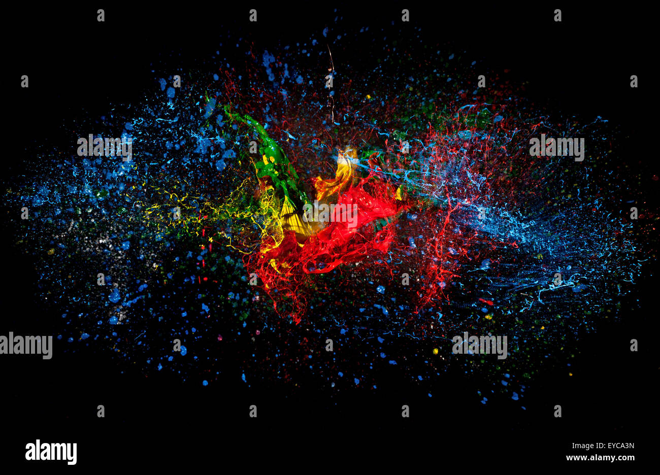 high speed photography of ink color explosion Stock Photo - Alamy