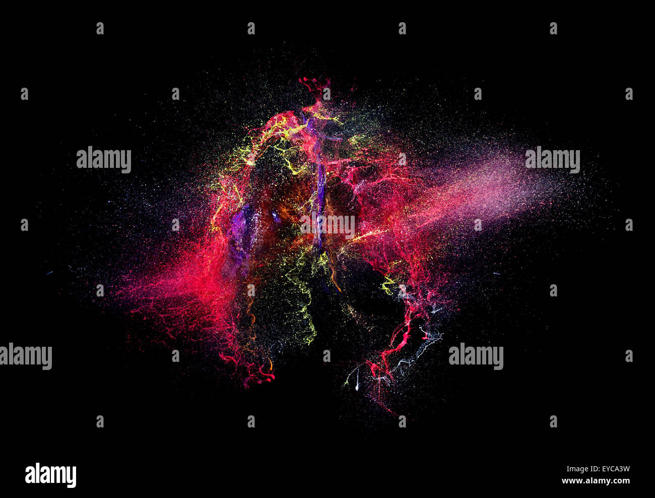 high speed photography of ink color explosion Stock Photo - Alamy