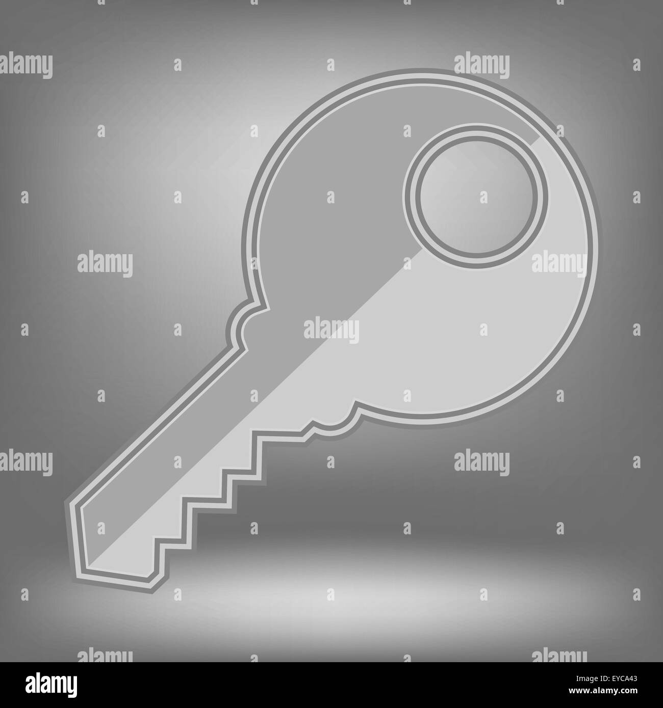 Grey Key Icon Stock Vector Image & Art - Alamy