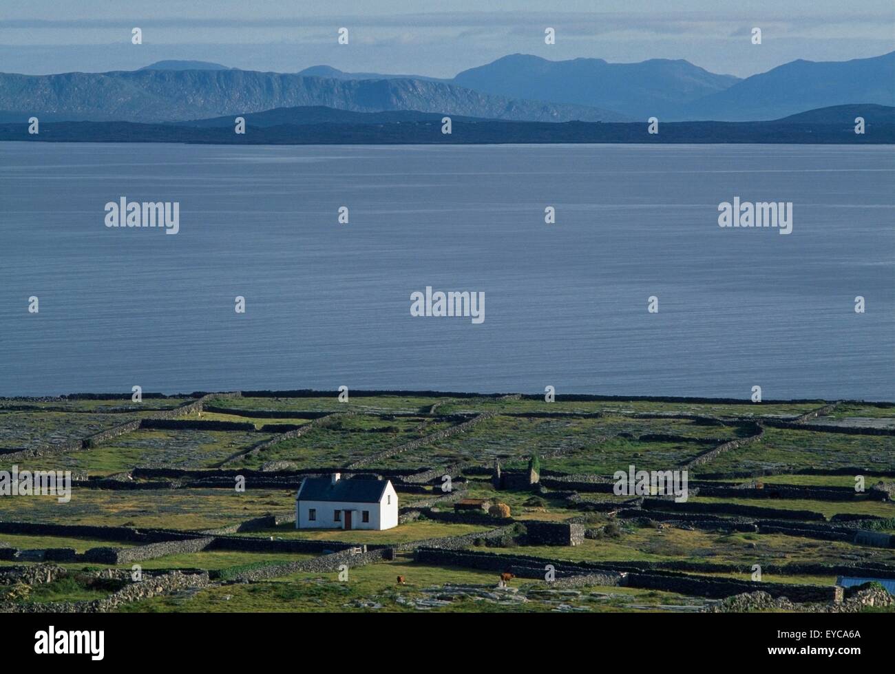 Inishmore, Aran Islands, Co Galway, Ireland; View Across Galway Bay Of ...