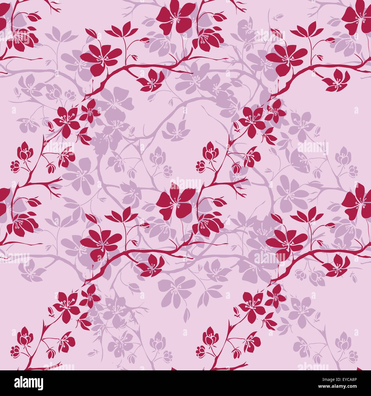 Background spring cherry blossoms Stock Vector Images - Alamy