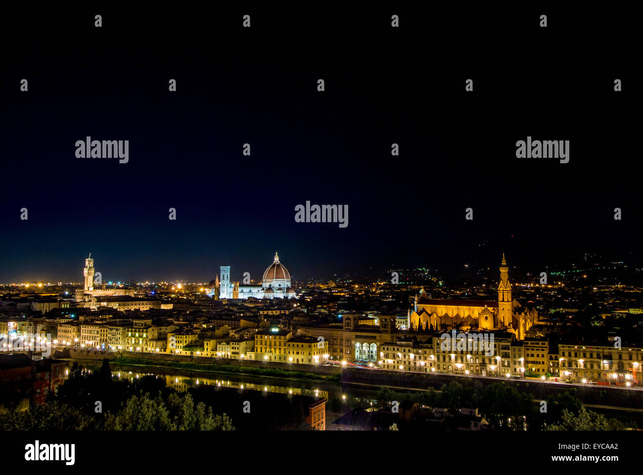 Florence night aerial hi-res stock photography and images - Alamy
