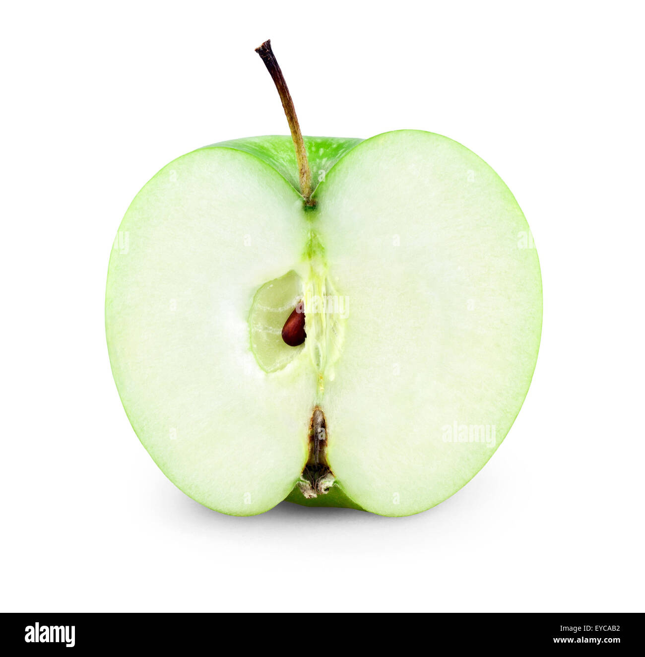 Fresh apple green slice on white background Stock Photo - Alamy