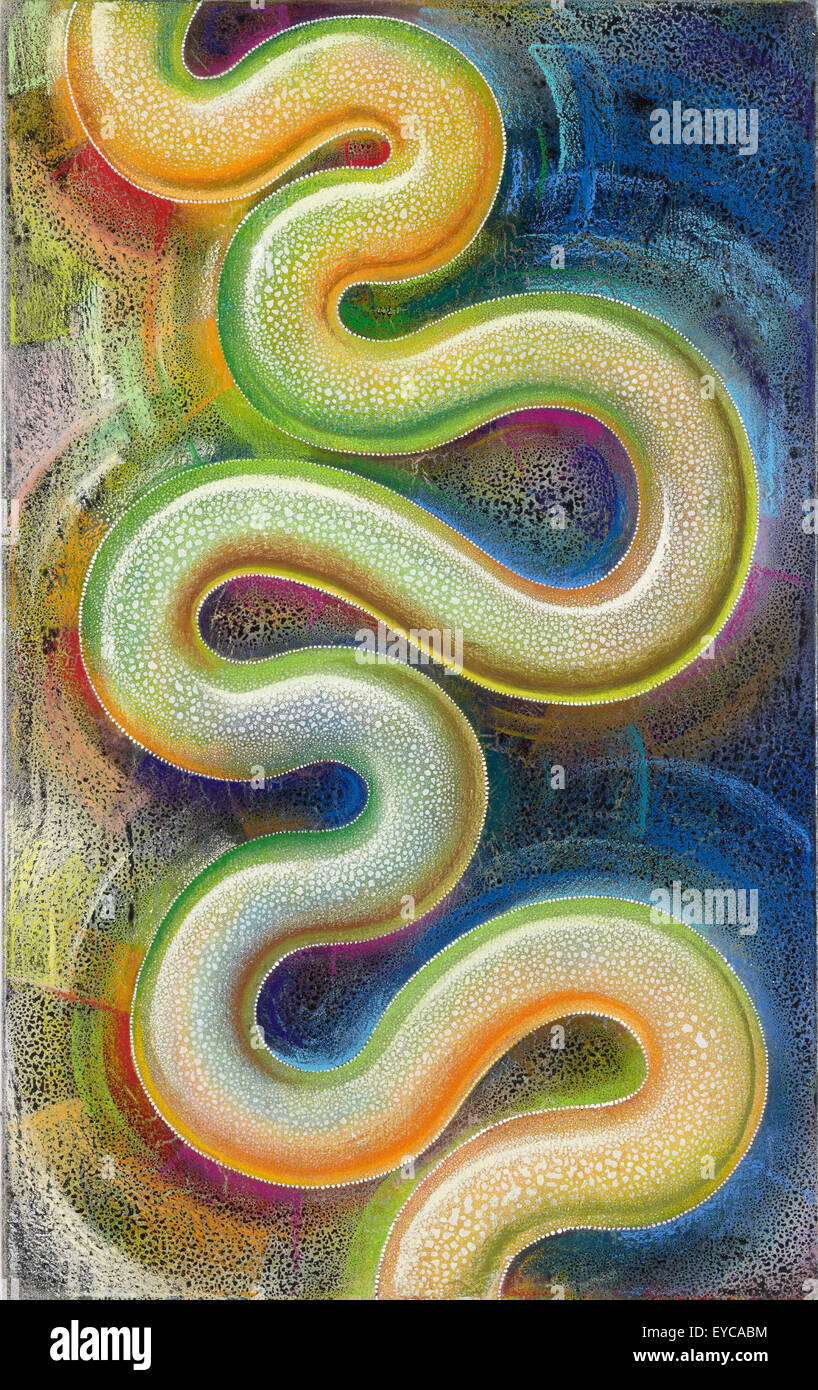picture painted by me, it shows a colorful abstract snake detail in ...